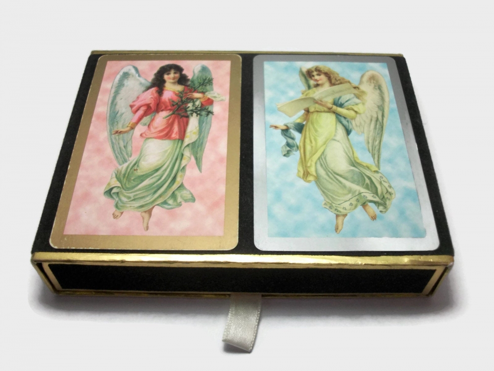 Vintage Congress Angel Playing Cards Standard Bridge Double Deck Boxed ...