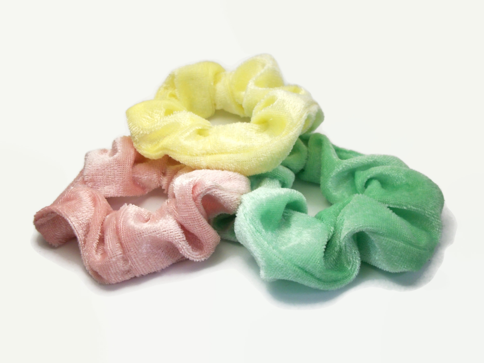 Velvet Hair Scrunchy Set of Three Scrunchies Spring Summer Pastel Pack ...