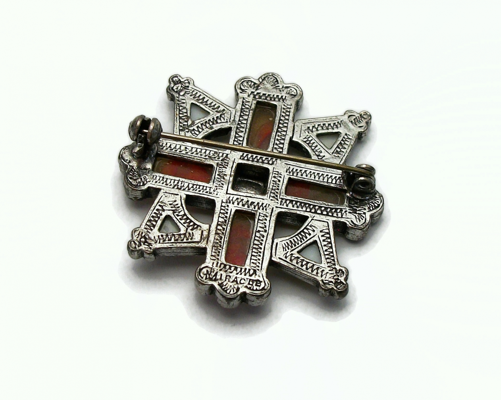 Vintage Miracle Brooch Faux Scottish Agate and Connemara Marble Marbled ...