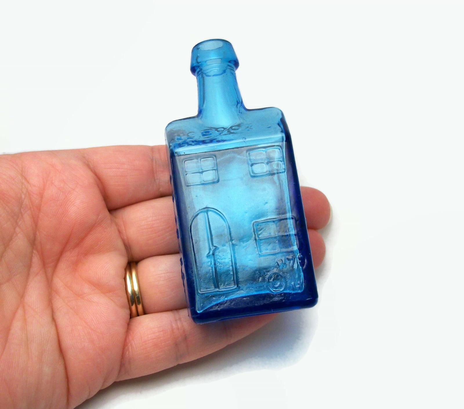 Vintage Wheaton NJ Blue Miniature 3 inch Bottle 1970s Miniature House ...