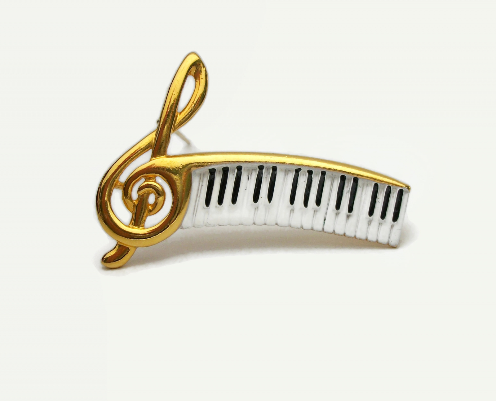 Vintage Treble Clef Brooch Pin with Piano Keys Keyboard Gift for Piano ...