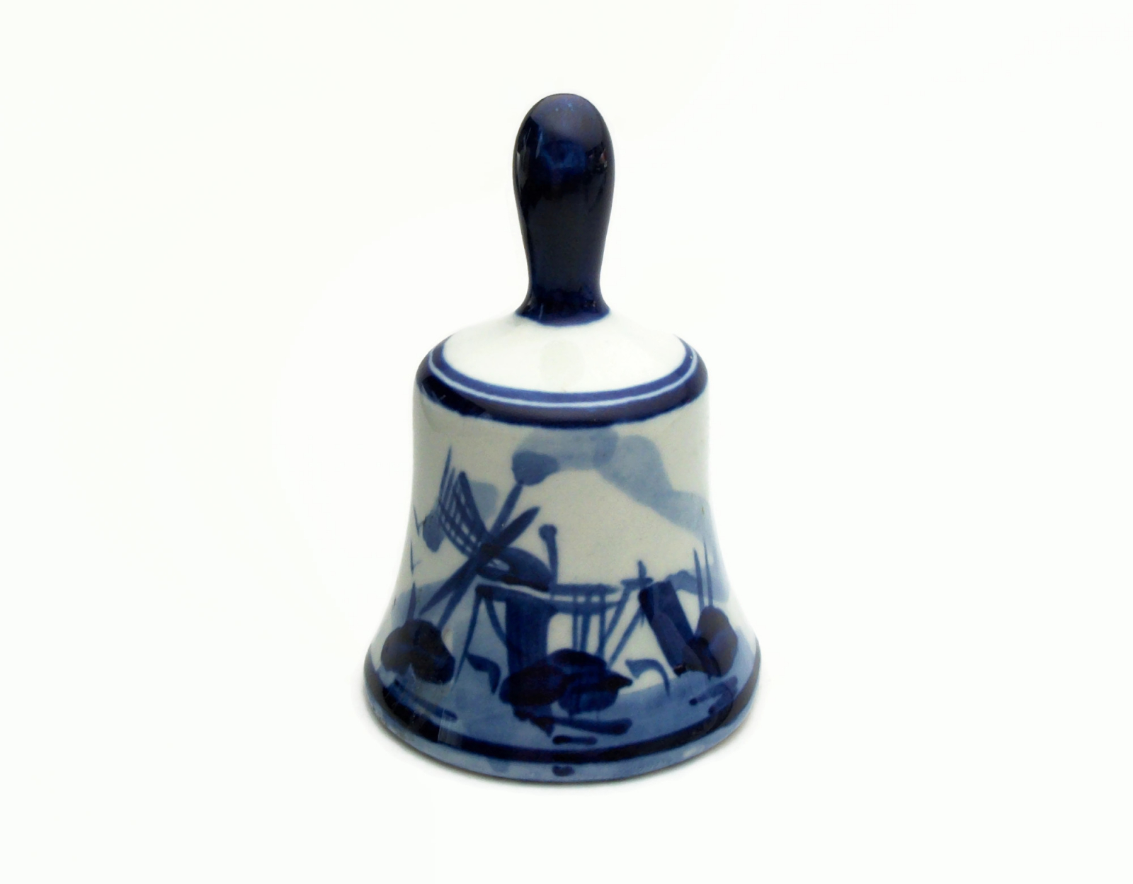 Vintage Delfts Blauw Blue and White Windmill Bell Hand Painted Delft ...