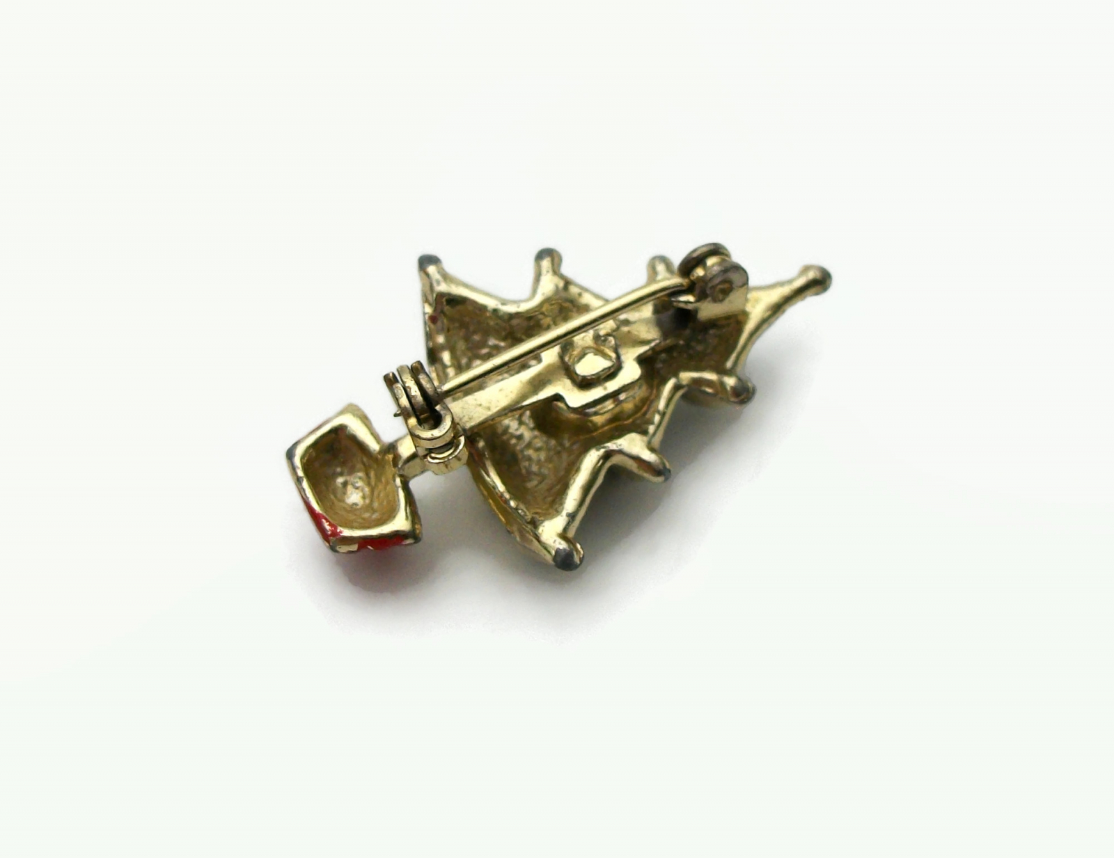 Vintage Tiny Christmas Pin Mini Enamel Christmas Tree Brooch Miniature ...