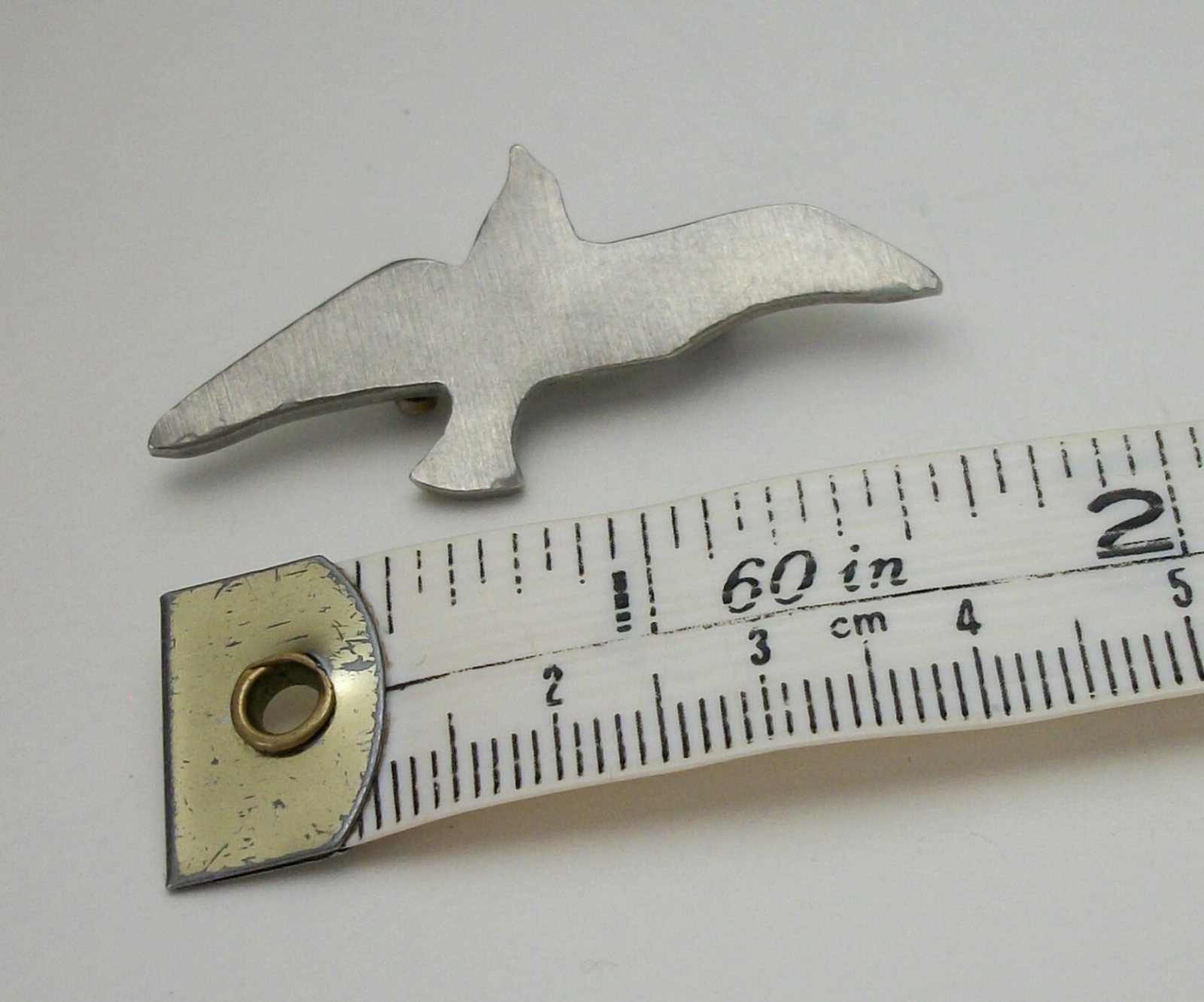 Vintage Pewter Seagull Brooch Minimalist Silver Bird Pin Lapel Pin ...