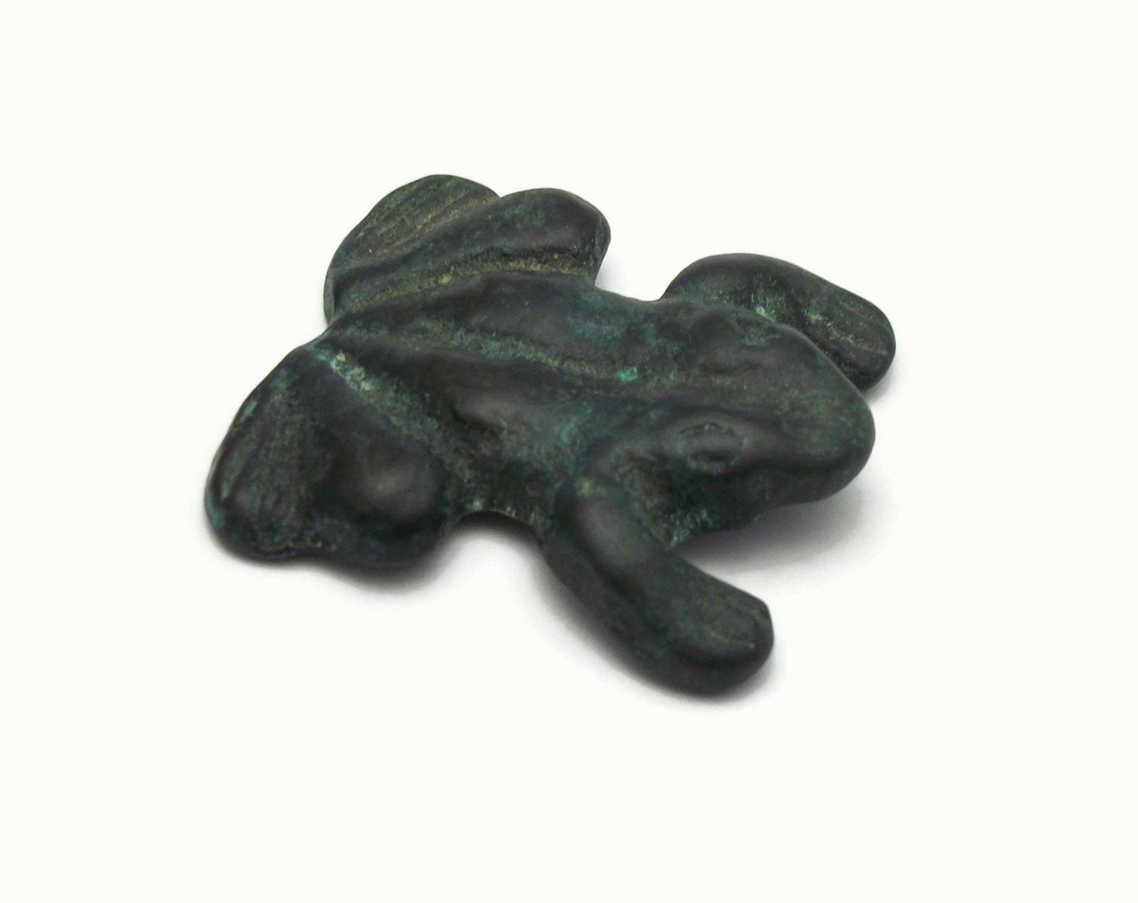 Vintage Green Metal Frog Figurine or Paperweight Small Animal ...