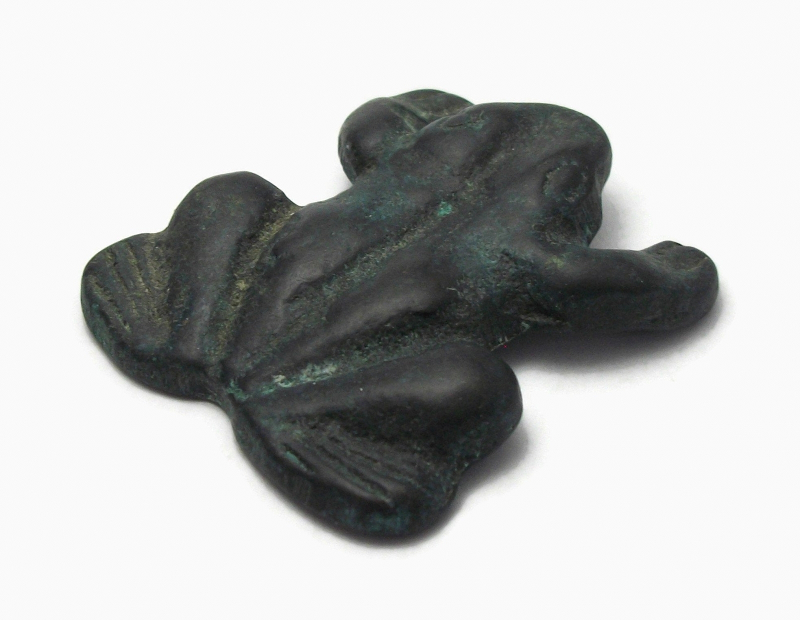 Vintage Green Metal Frog Figurine or Paperweight Small Animal ...