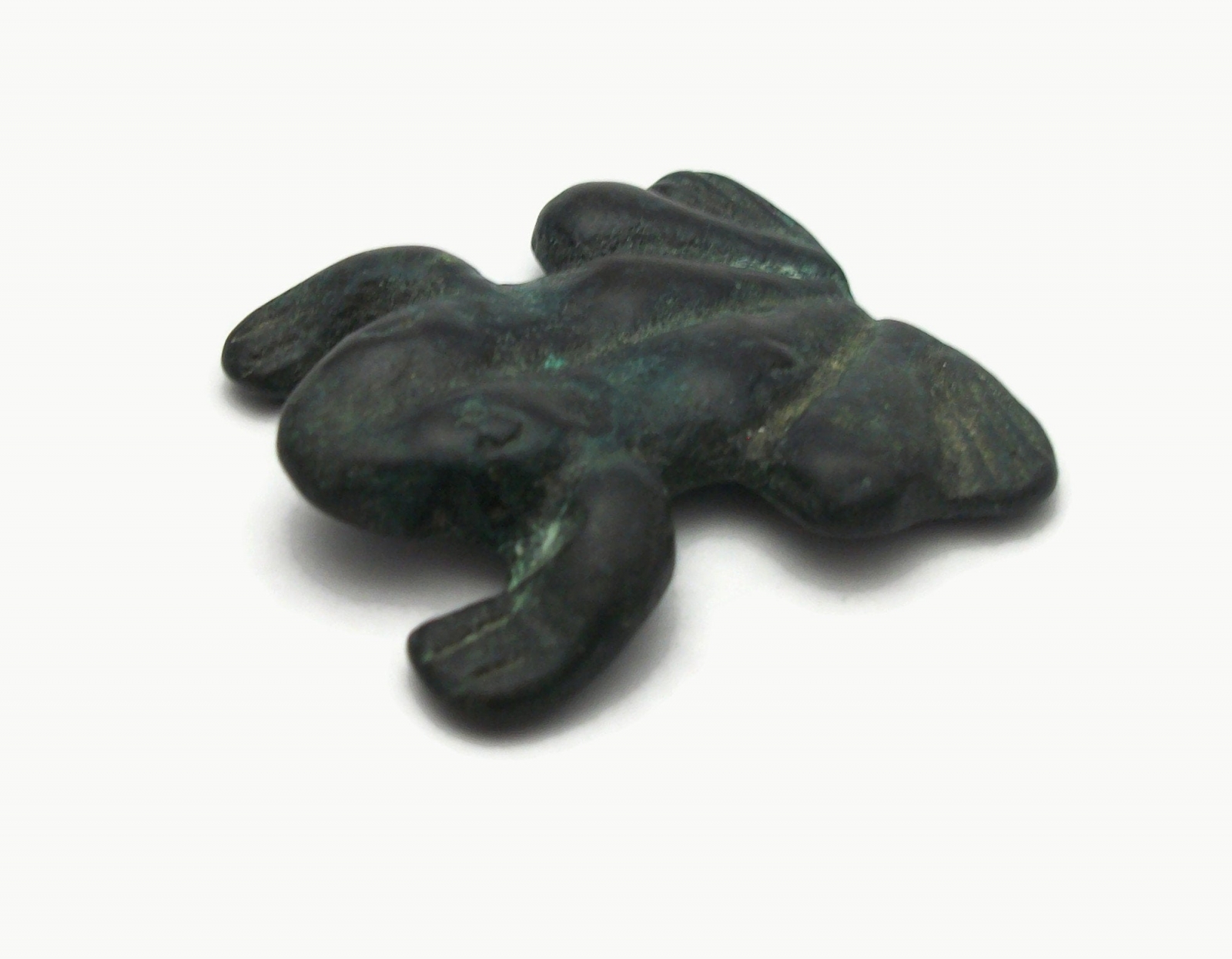 Vintage Green Metal Frog Figurine or Paperweight Small Animal ...