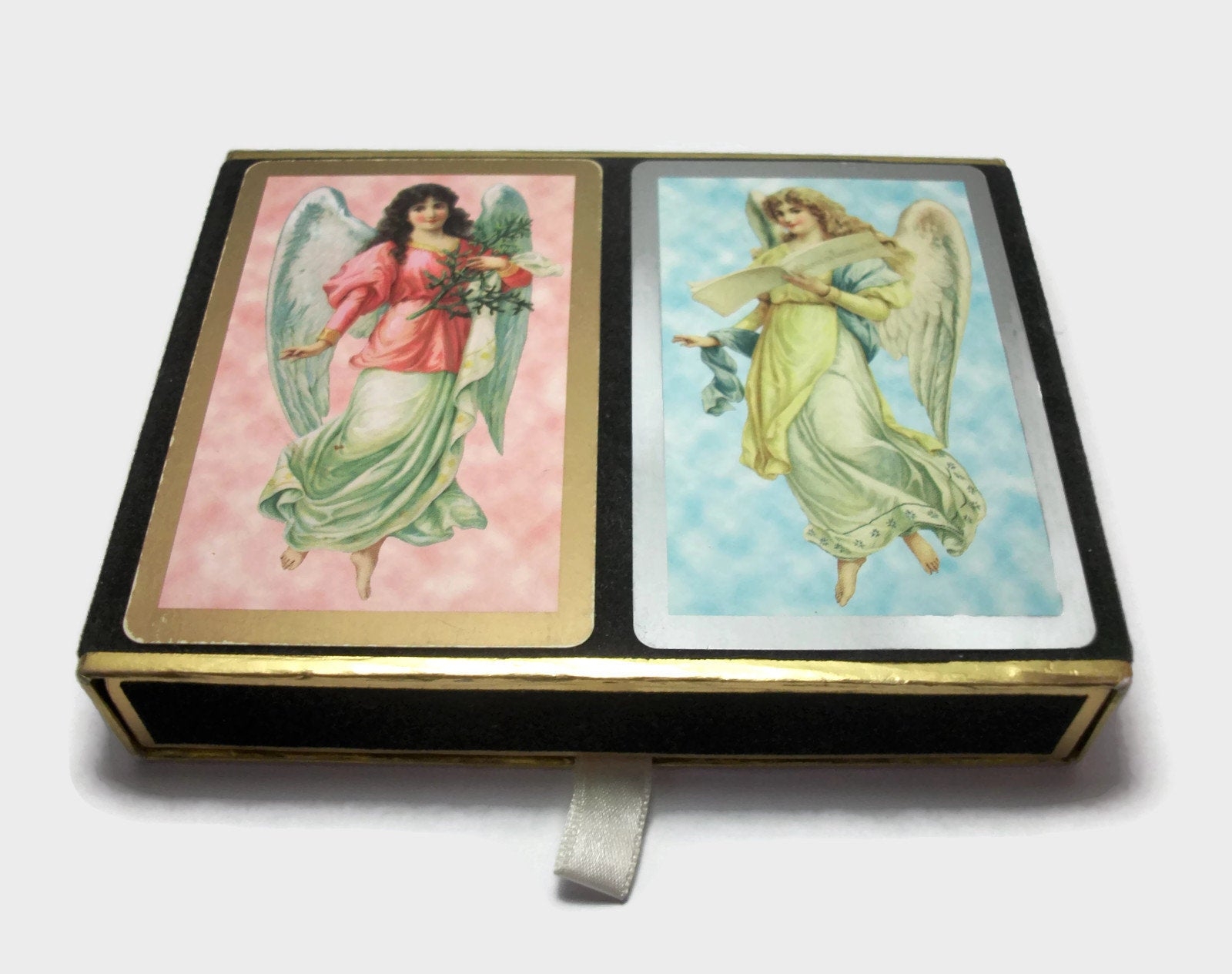 Vintage Congress Angel Playing Cards Standard Bridge Double Deck Boxed ...