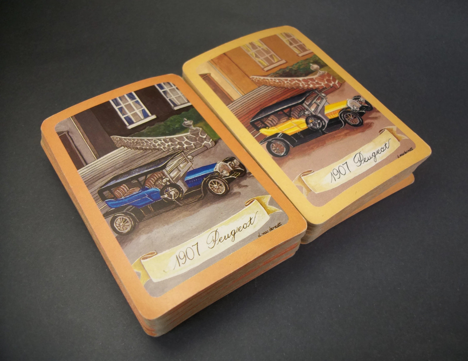 Vintage Peugeot Antique Car Playing Cards Two Complete Decks with Three ...