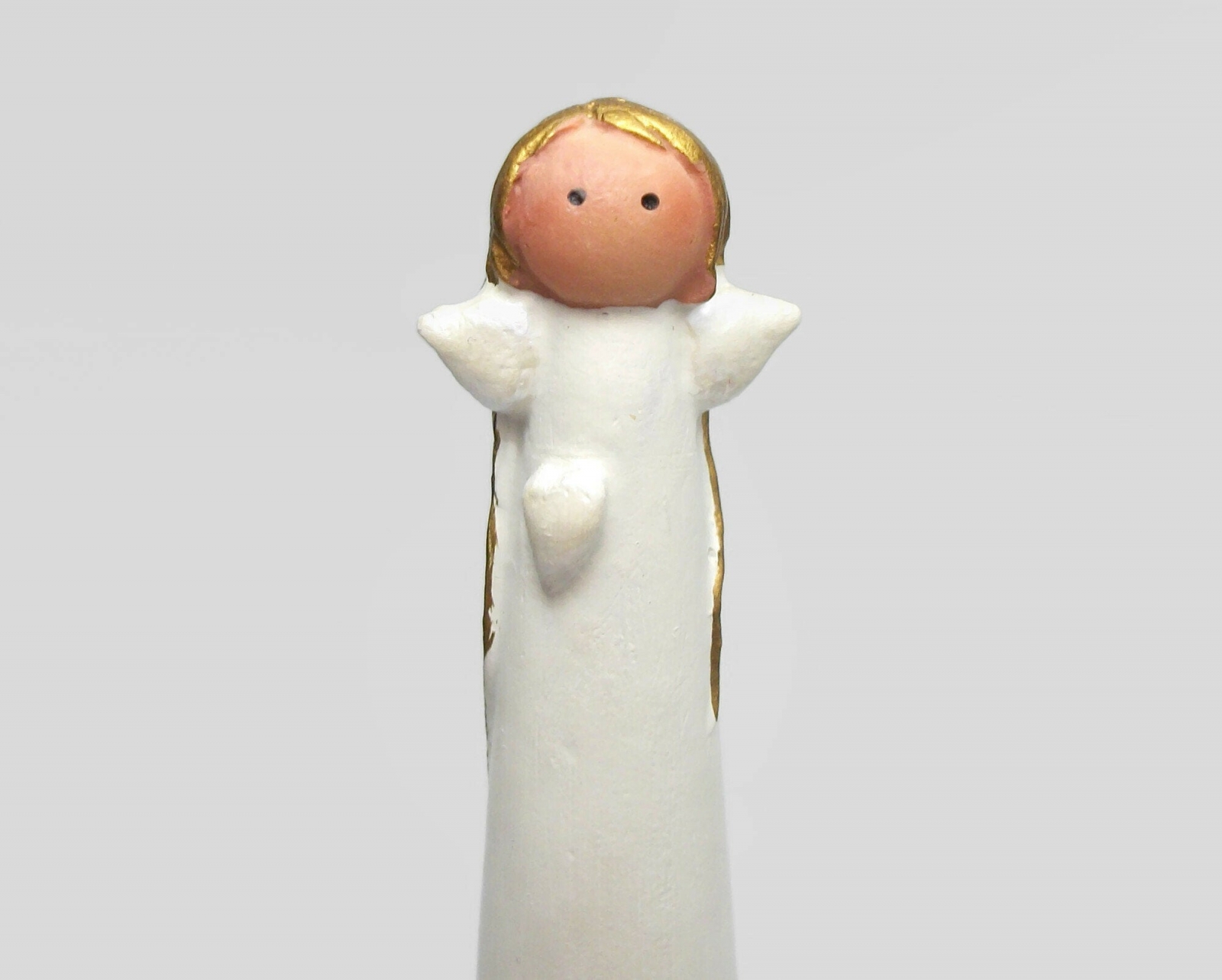 Tiny Angel 4 1/4 inch tall Angel Figurine White Resin Angel with Tiny ...
