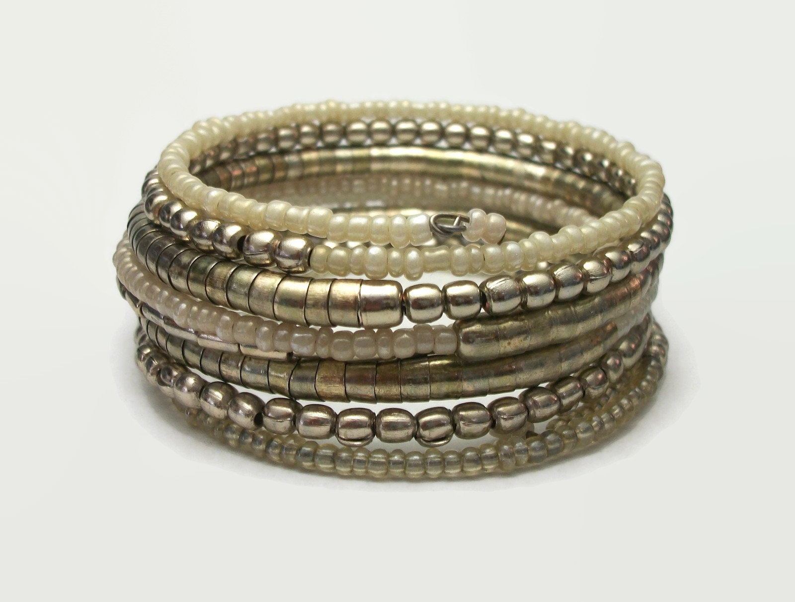 Vintage One Piece Stackable Bangle Bracelet Connected 9 in 1 Bangle Set ...