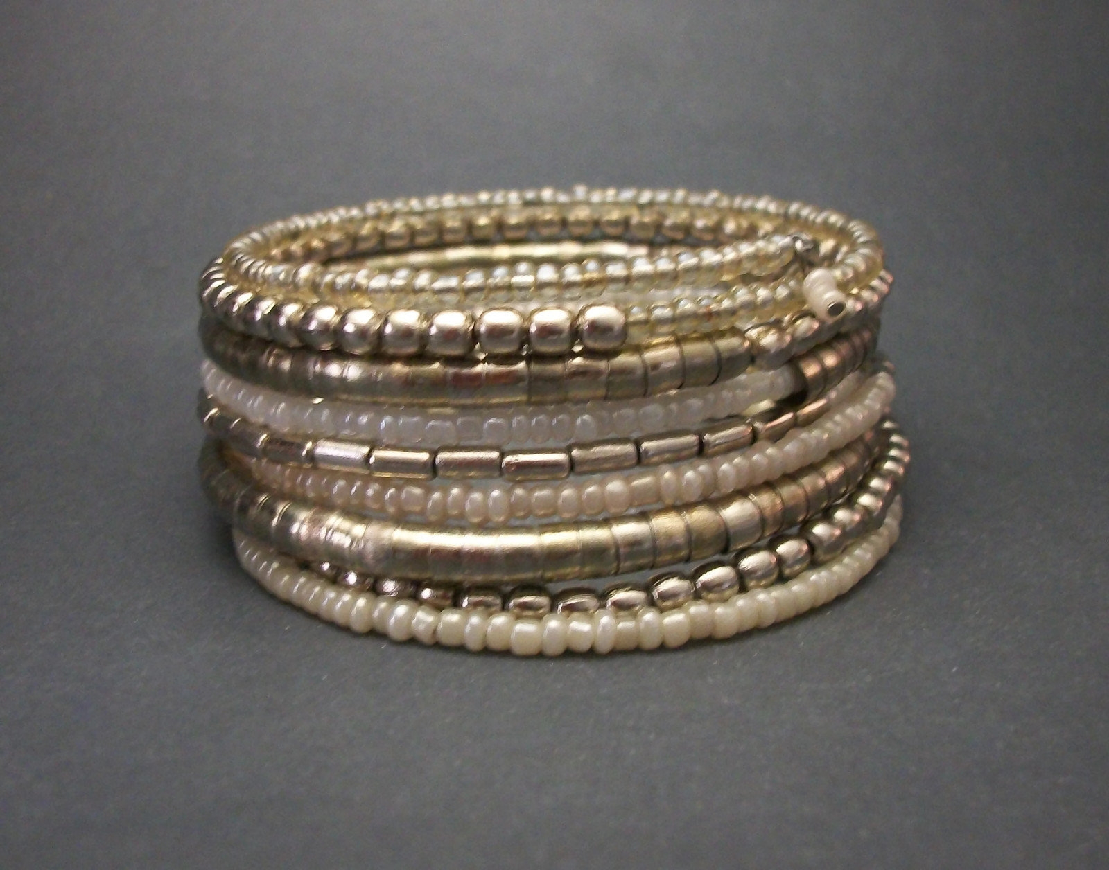 Vintage One Piece Stackable Bangle Bracelet Connected 9 in 1 Bangle Set ...