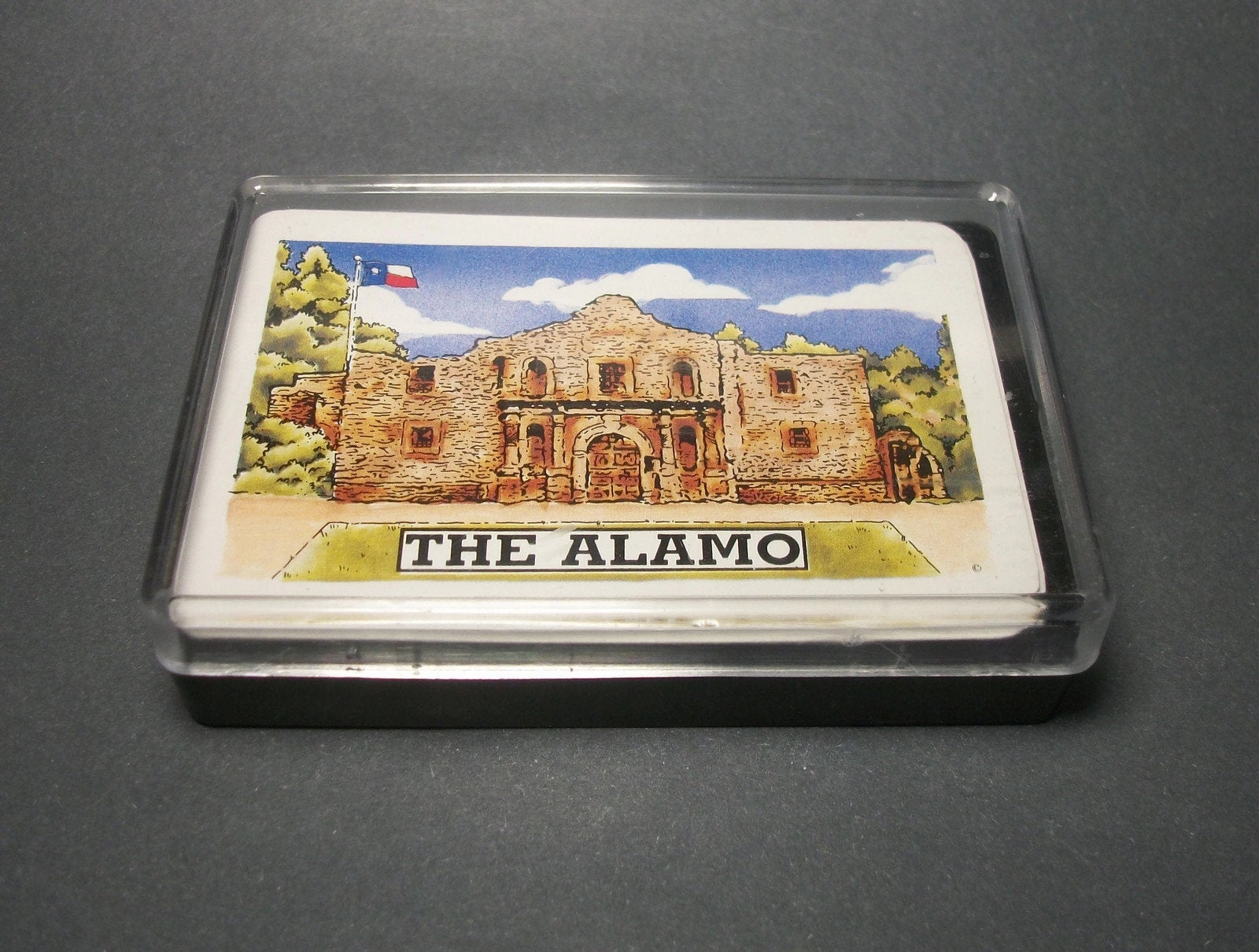 Vintage The Alamo Playing Cards Standard Bridge Deck with Plastic Case ...
