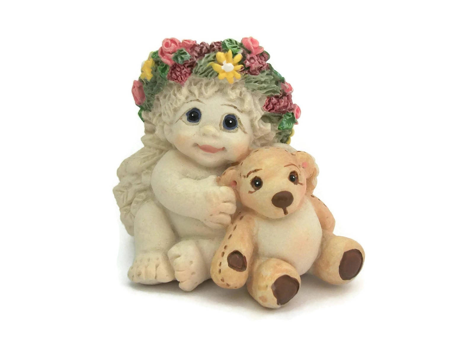 Vintage 1996 Dreamsicles Figurine Baby Angel Cherub with Teddy Bear ...