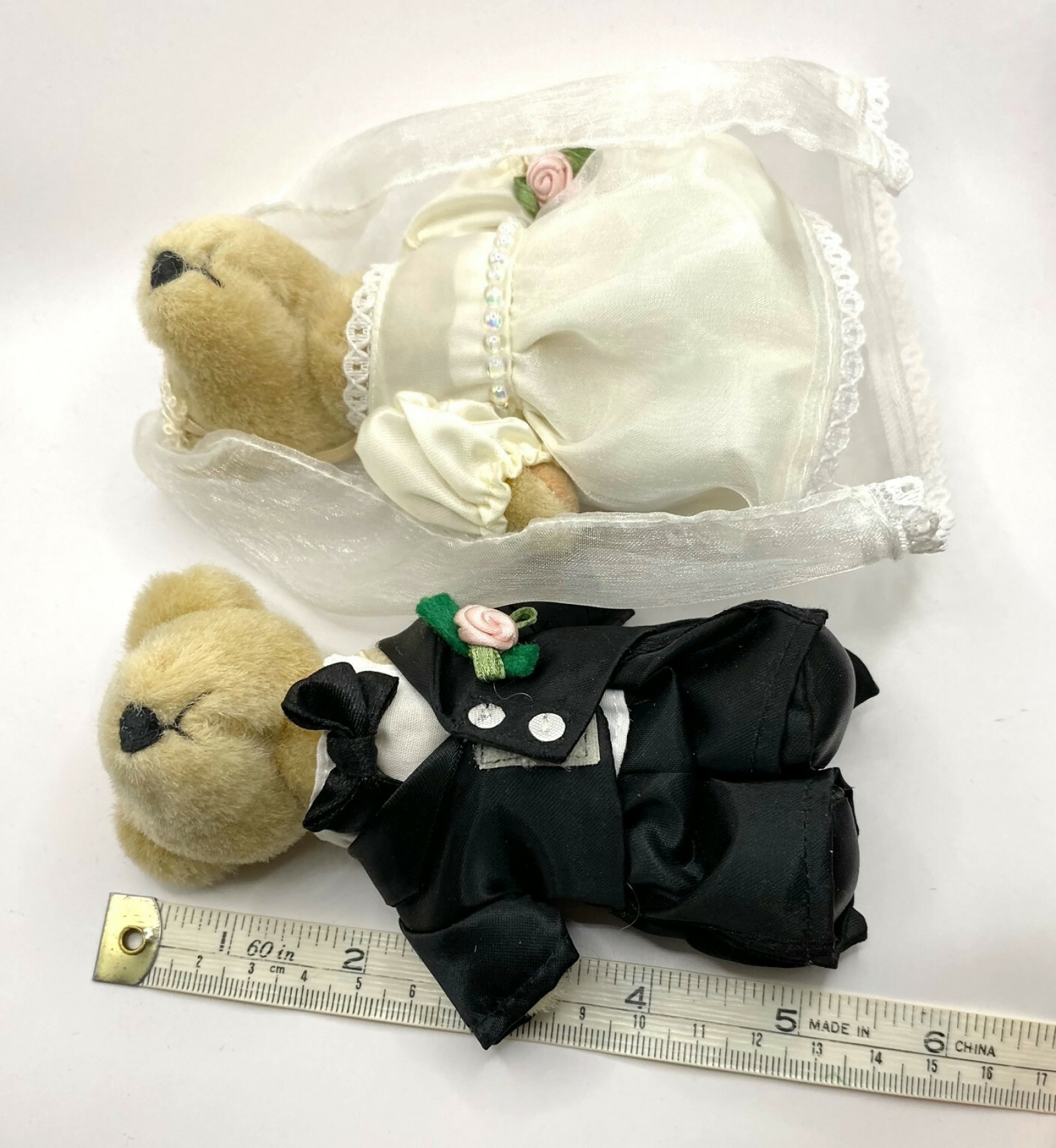 Vintage Ganz 2000 Bride and Groom Bears Stuffed Bear Wedding Plushies ...